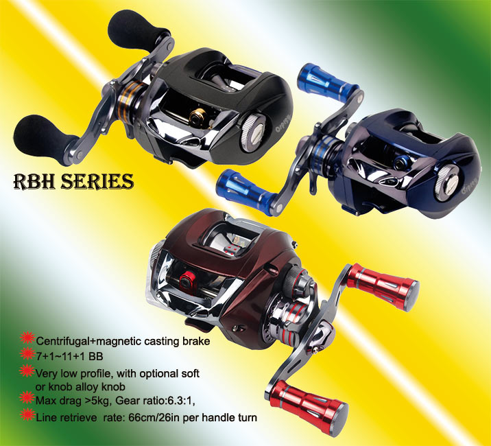 Baitcasting reel. Baitcasting reel for fresh and saltwater use. Right ...